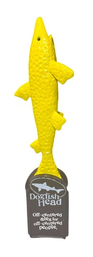 Dogfish Head Yellow Shark 3 Sided Beer Tap Handle | 12" Tall | New ...