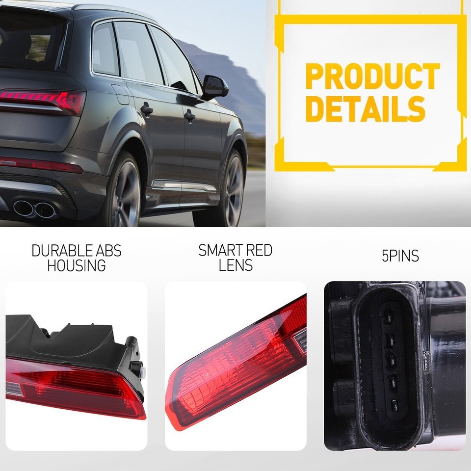 Right Rear Bumper Lamp Stop Light Reflector For Audi Q7 2016 2017 2018 ...