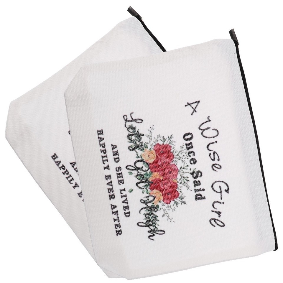 2 Pcs Money Storage Pouch Zipper Change Bag Cloth Makeup Bags with ...