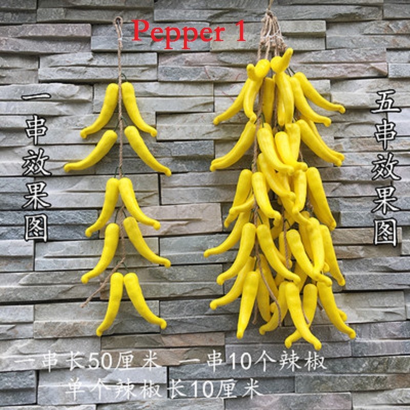 1 Bunch Hanging Fake Vegetable Artificial Corn Pepper Garlic Hanger ...