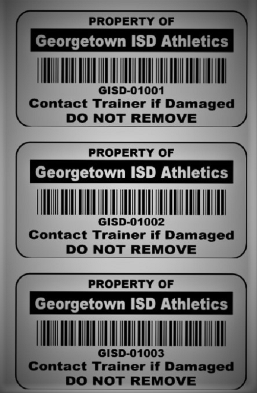 1000 2" x 1" asset Tracking Labels Matt Chrome Silver Polyester ...