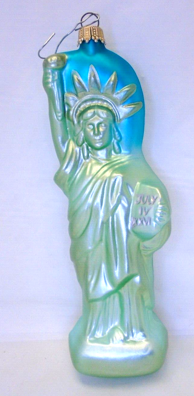Lady Liberty Hand Blown Glass Ornament Staue Of Liberty | eBay