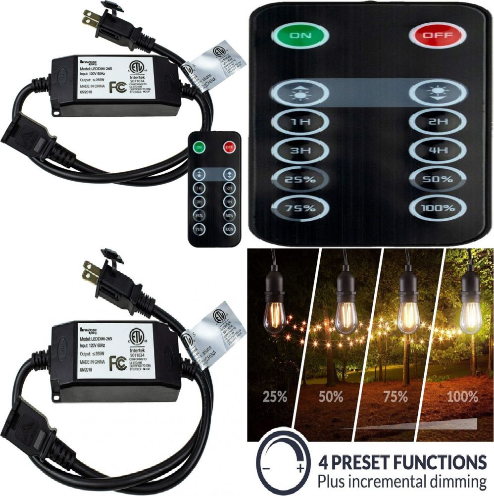 Newhouse Lighting Wireless Remote Control Outdoor LED String Light ...