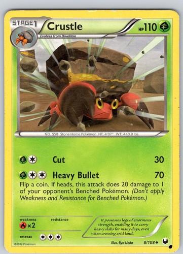 Pokemon TCG B&W Dark Explorers 8/108 Regular Uncommon Card Played MP-LP ...