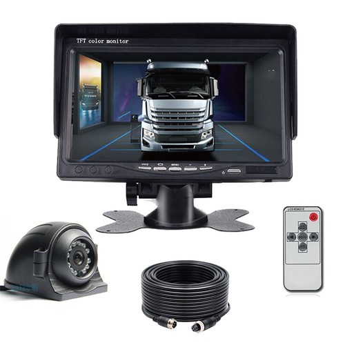 7" Monitor 4 PIN Side Rear Reversing Camera Night Vision For Caravan ...