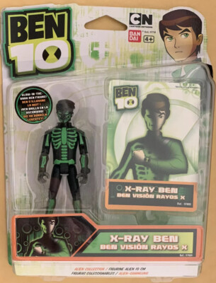 BEN 10 TEN GLOW IN THE DARK X-RAY BEN ACTION FIGURE! 4 INCH 10 CM. VERY ...