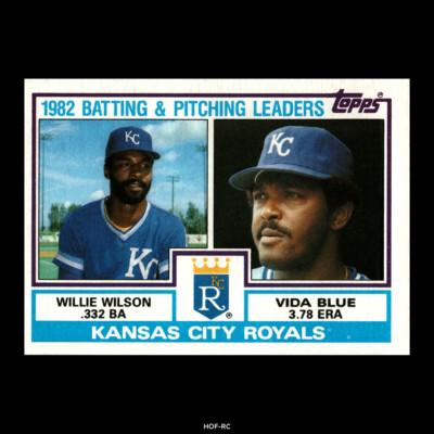 1983 Topps Willie Wilson Vida Blue 1982 Batting & Pitching Leaders #471 ...