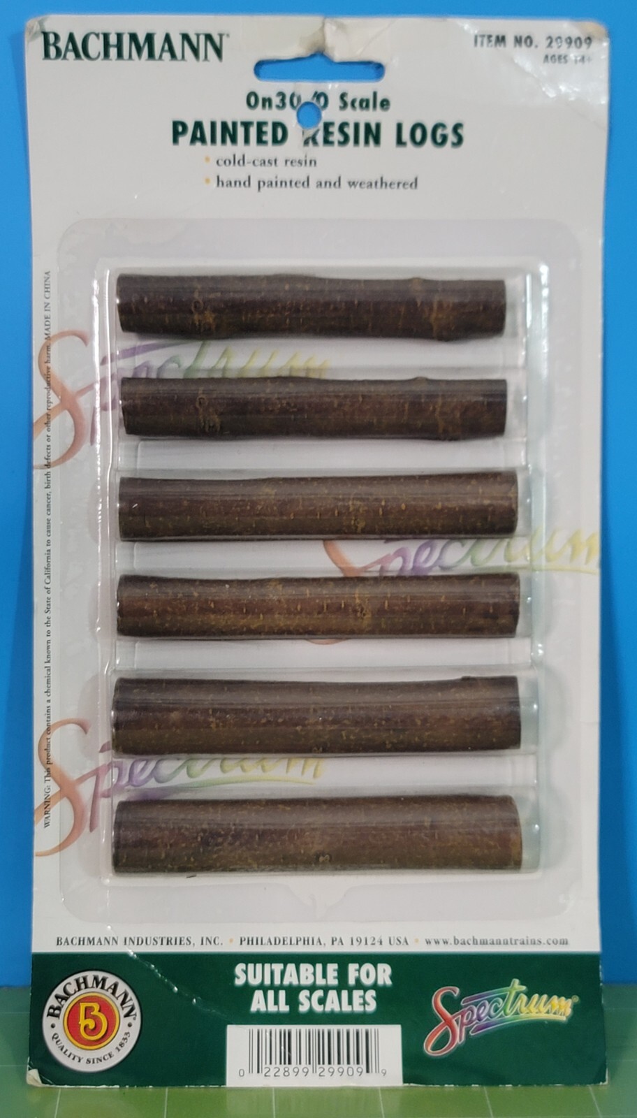 FB7: Bachmann On30 / O Scale Painted Resin Logs Hand Painted ...