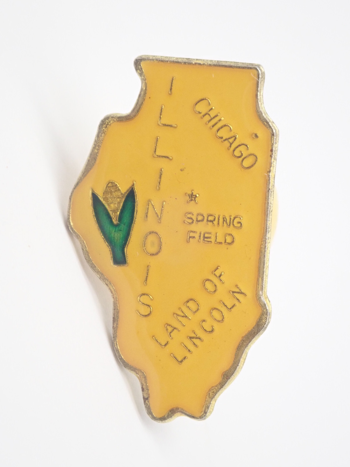 Illinois Chicago Springfield Land Of Lincoln Corn Vintage Lapel Pin | eBay