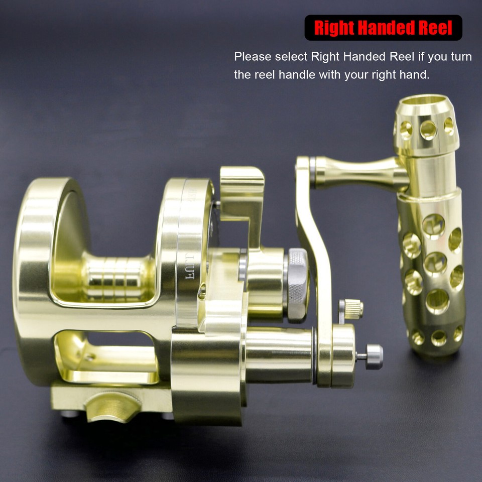 CAMEKOON Saltweter 2 Speed Lever Drag Offshore Multiplier Trolling ...