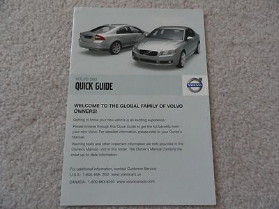 2009 Volvo S80 Quick Reference Guide Owners Manual Supplement | eBay