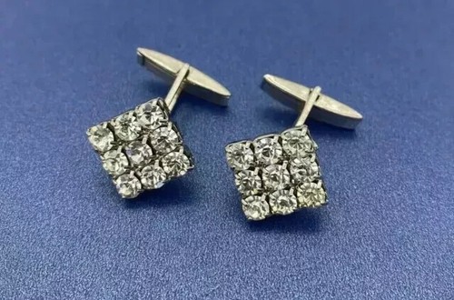 2Ct Round Cut Lab Created Diamond Men's Wedding Cufflinks 14K White ...