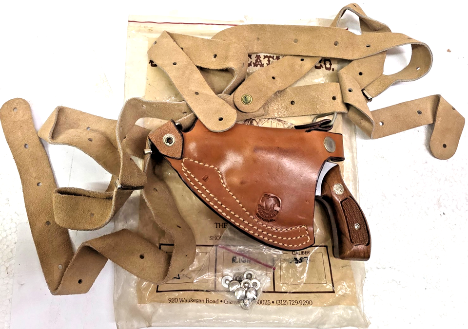 Vintage Jackass Brown Leather Shoulder Holster System S&W 2" "J" frame ...