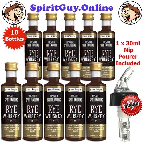10 x Rye Whiskey Top Shelf Spirit Essence Flavouring By Still Spirits ...