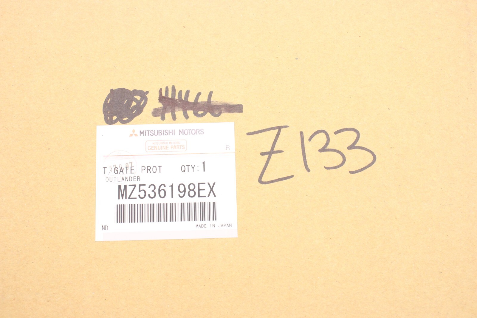 Mitsubishi Outlander 2014 Model OEM Tailgate Protector MZ536198EX for ...