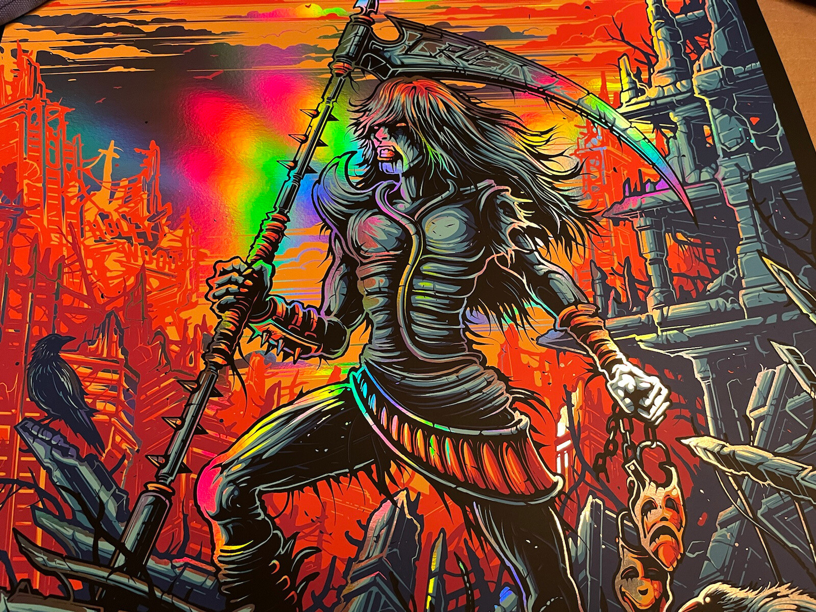 Motley Crue Allister Fiend Rainbow Foil Edition Poster 18x24 Numbered ...