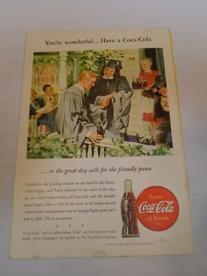Coca Cola National Geographic Ad June 1946 Graduation Matson Cruise ...