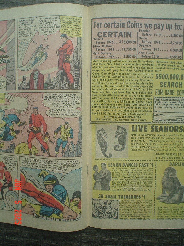 X-MEN #8 - MARVEL COMICS - 1964 - FINE CONDITION - 1ST APP. UNUS THE ...