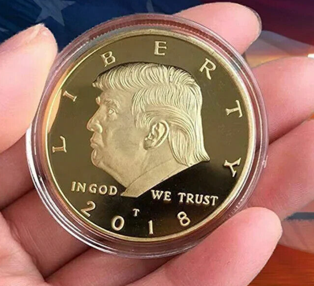 Trump 2018 Gold Plated Challenge Coin 45th President of the United ...