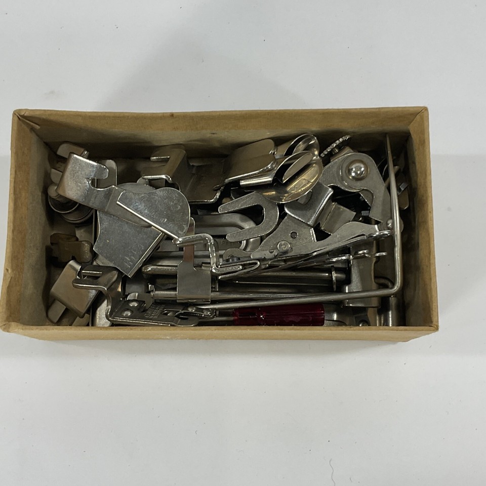 Box of Vintage Greist Tucker Sewing Machine Attachments for Singer | eBay