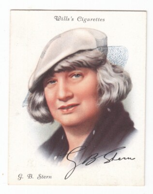 GLADYS BRONWYN G. B. STERN Vintage 1937 Author Trade Card | eBay