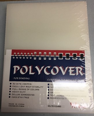 100p 8.5x11" Presentation Covers Report Poly Covers For Binding Sand ...