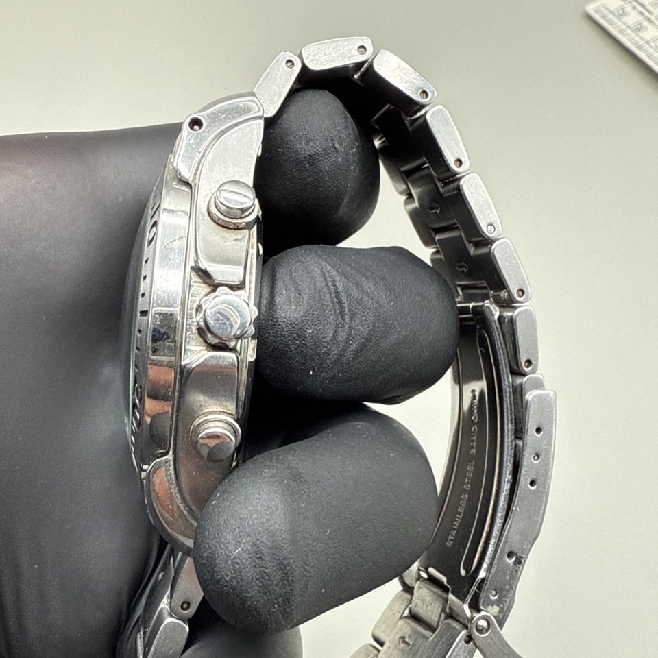 Seiko Pulsar Mens Chrono Alarm Watch/ Rotating Bezel Compass 53mm New ...