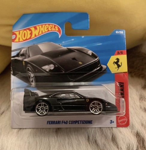 Hot Wheels FERRARI F40 COMPETIZIONE Super Treasure Hunt Short Card STH ...