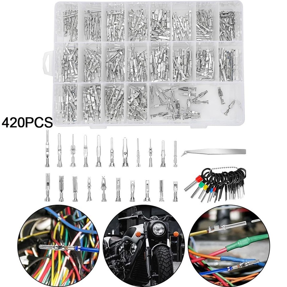 Comprehensive 420PCS Electrical Connectors with 18 Tools for Easy ...