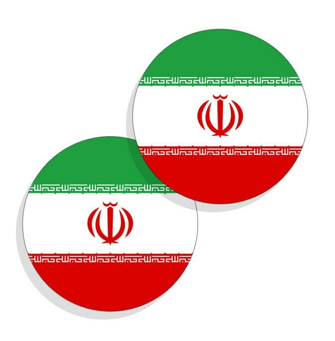 Wrapped in Ink Iran Flag Stickers Flag Decals Vinyl Round Indoor ...