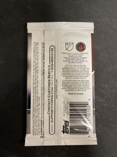 2021 Topps Soccer MLS Trading Card Packs Lot of (7) 42 Cards Total NEW ...