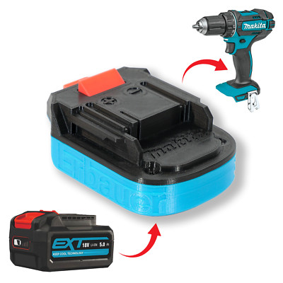Battery Adapter for Erbauer / Evolution EXT 18V to Makita LXT 18V Tool ...