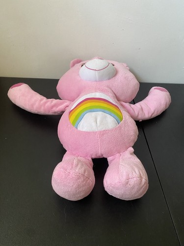 Care Bears Hug Me Back Cheer Bear 16 inch Plush Pink Rainbow Hasbro EUC ...