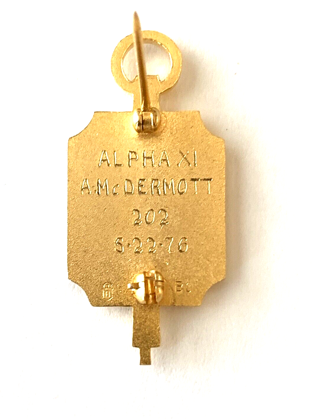 Vintage Gold Filled Delta Pi Epsilon Watch FOB Key Pin Fraternity 1976 ...