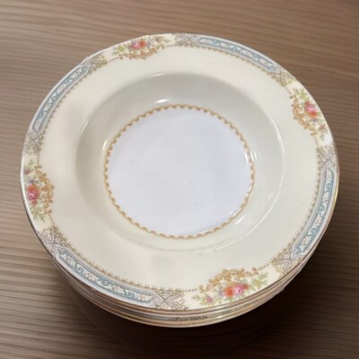 Vintage Noritake Lurline 8 1/8” Rim Soup Bowl Occupied Japan 1945 Set ...