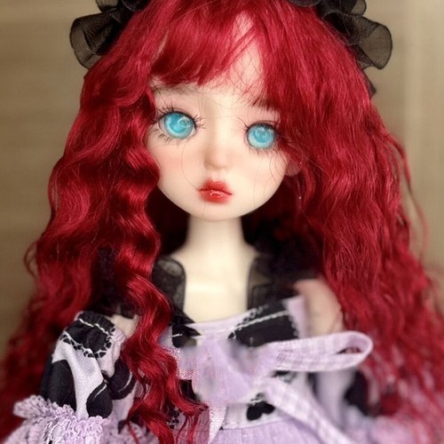 1/6 BJD Doll Toy Long Red Curly Hair Wig Girl Doll 11 inch Cute Doll ...