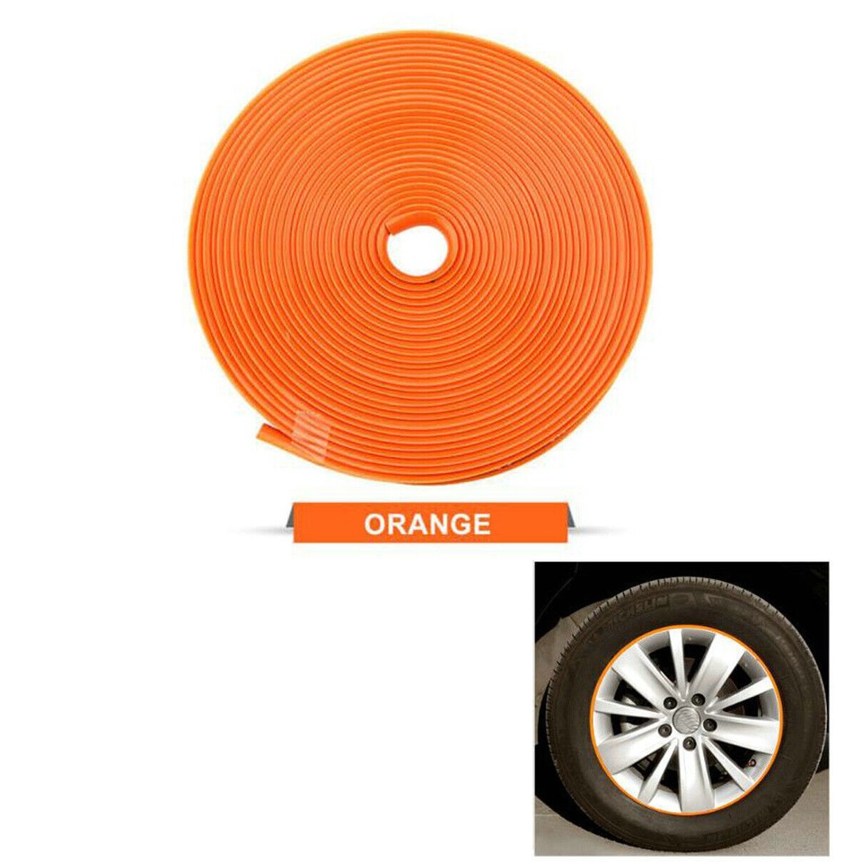 26Ft Rubber Car Wheel Hub Rim Edge Protector Ring Tire Guard Sticker ...