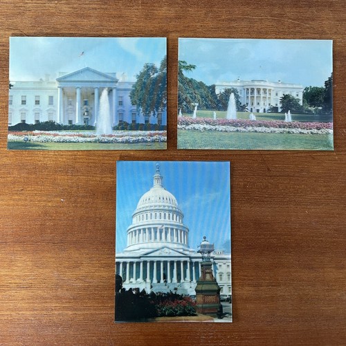 x3 Lenticular Postcards 1960s US Capitol & White House Unposted LB ...
