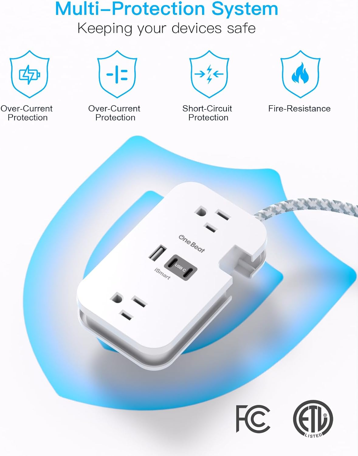 Travel Essentials, Cruise Ship Power Strip with USB Ports, 2 Outlets 3 ...