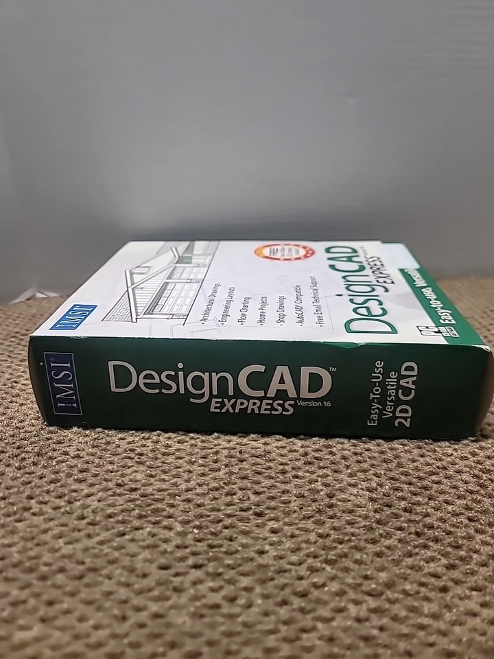 New Sealed Design CAD Express Version 16 DesignCAD PC Computer Software ...