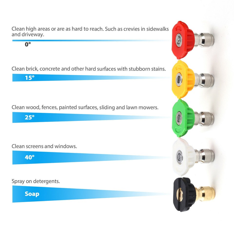 4000PSI High Pressure Power Washer Spray Gun Wand Lance Nozzle Tip Hose ...