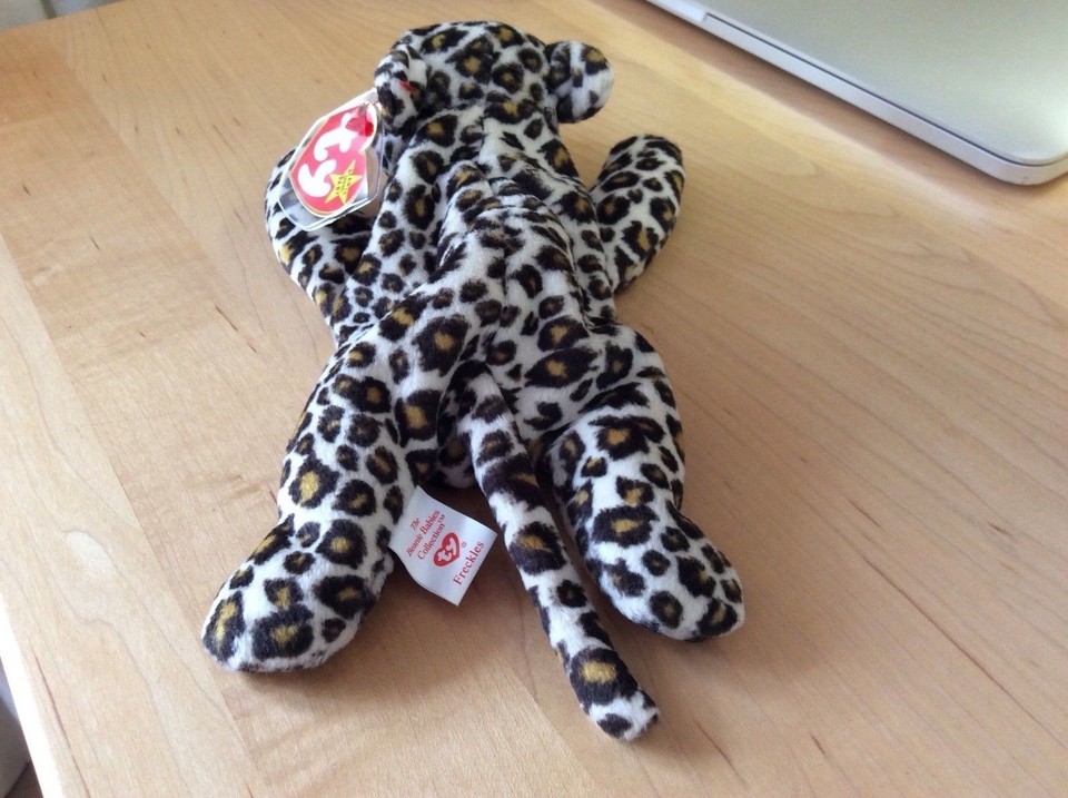 Freckles leopard Ty Beanie Baby. P.V.C. Early generation rare defects ...