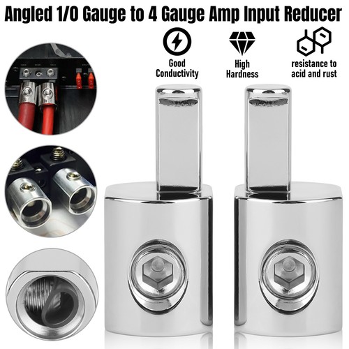 2PCS Amp Car Audio Amplifier Power and Ground 1/0 Gauge to 4 Gauge ...