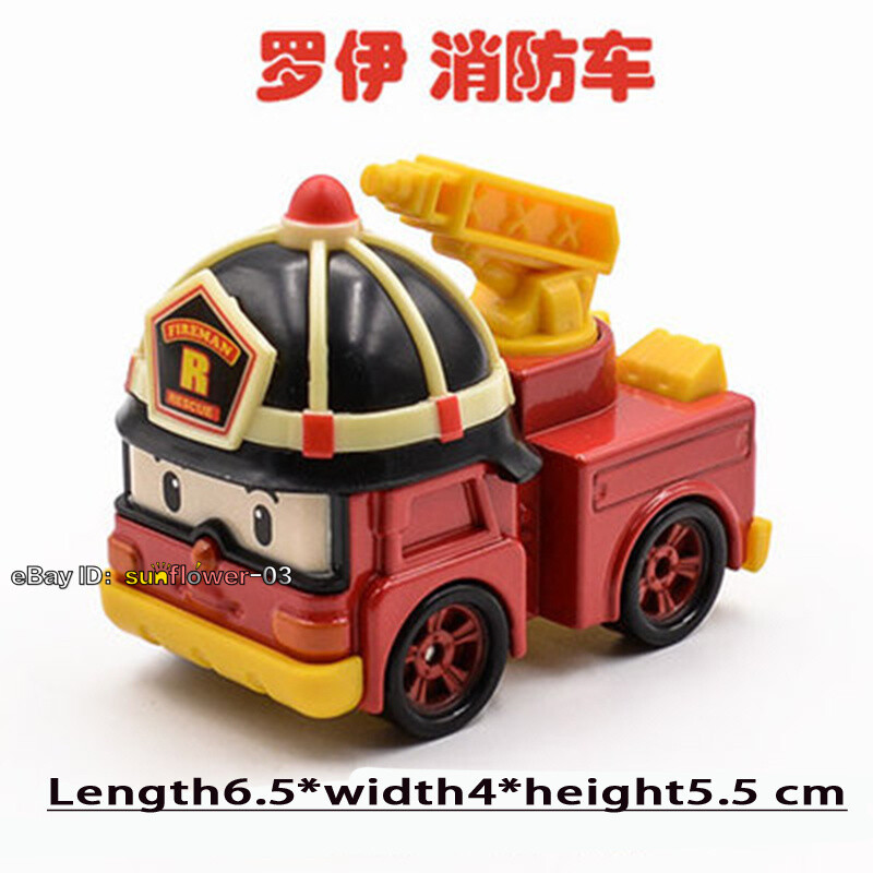 Robocar POLI AMBER ROY HELLY MARK BUCKY Pull-Back Vehicle Mini Alloy ...