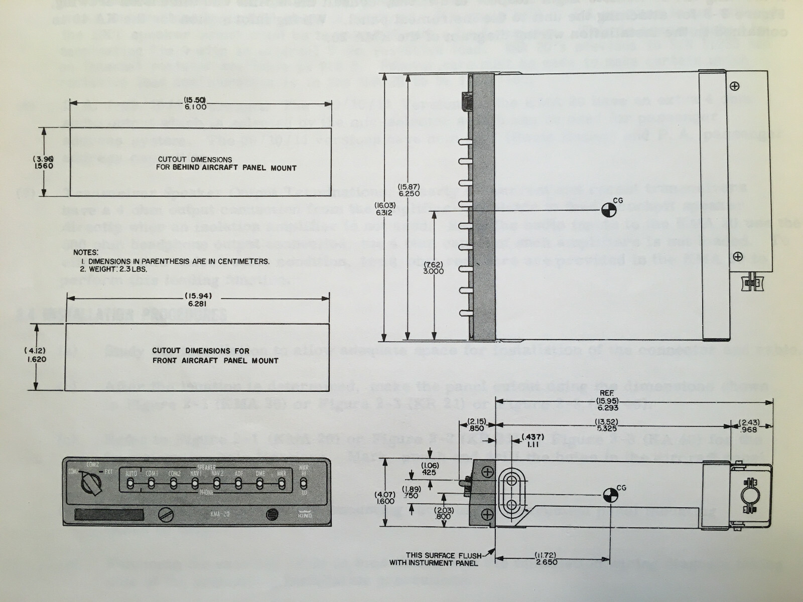King KMA-20 Audio and KR-21 Marker install manual | eBay
