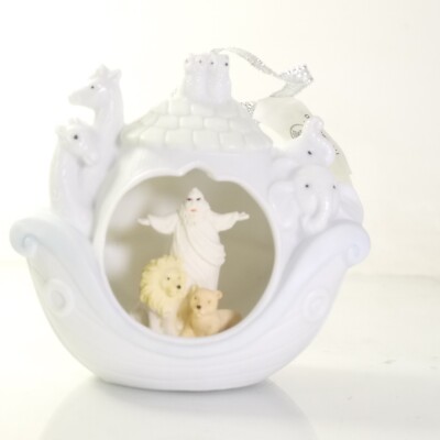 APPLE TREE DESIGN FINE PORCELAIN NATIVITY NOA'S ARK ORNAMENT | eBay