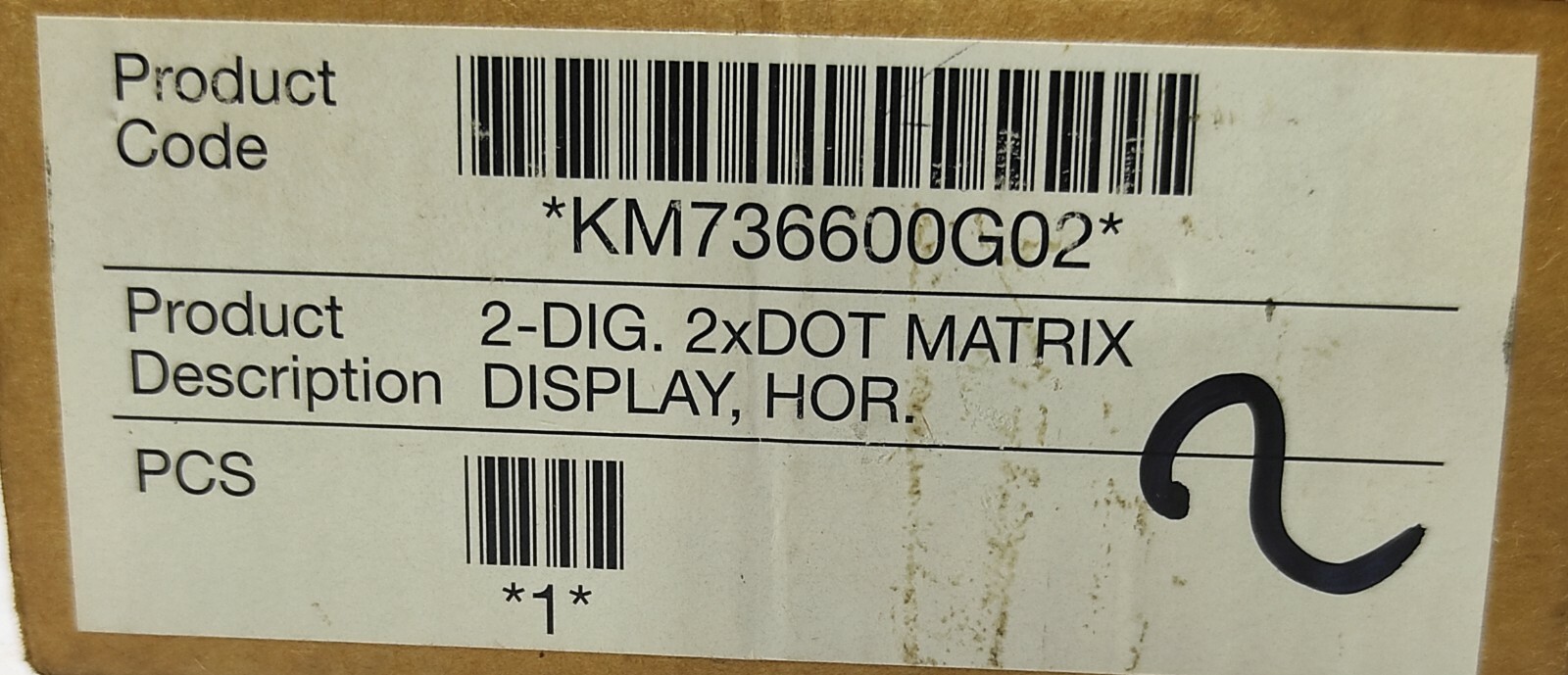 Kone KM736600G02 2-Dig 2xDot Matrix Display Horizontal 736 600 G02 ...