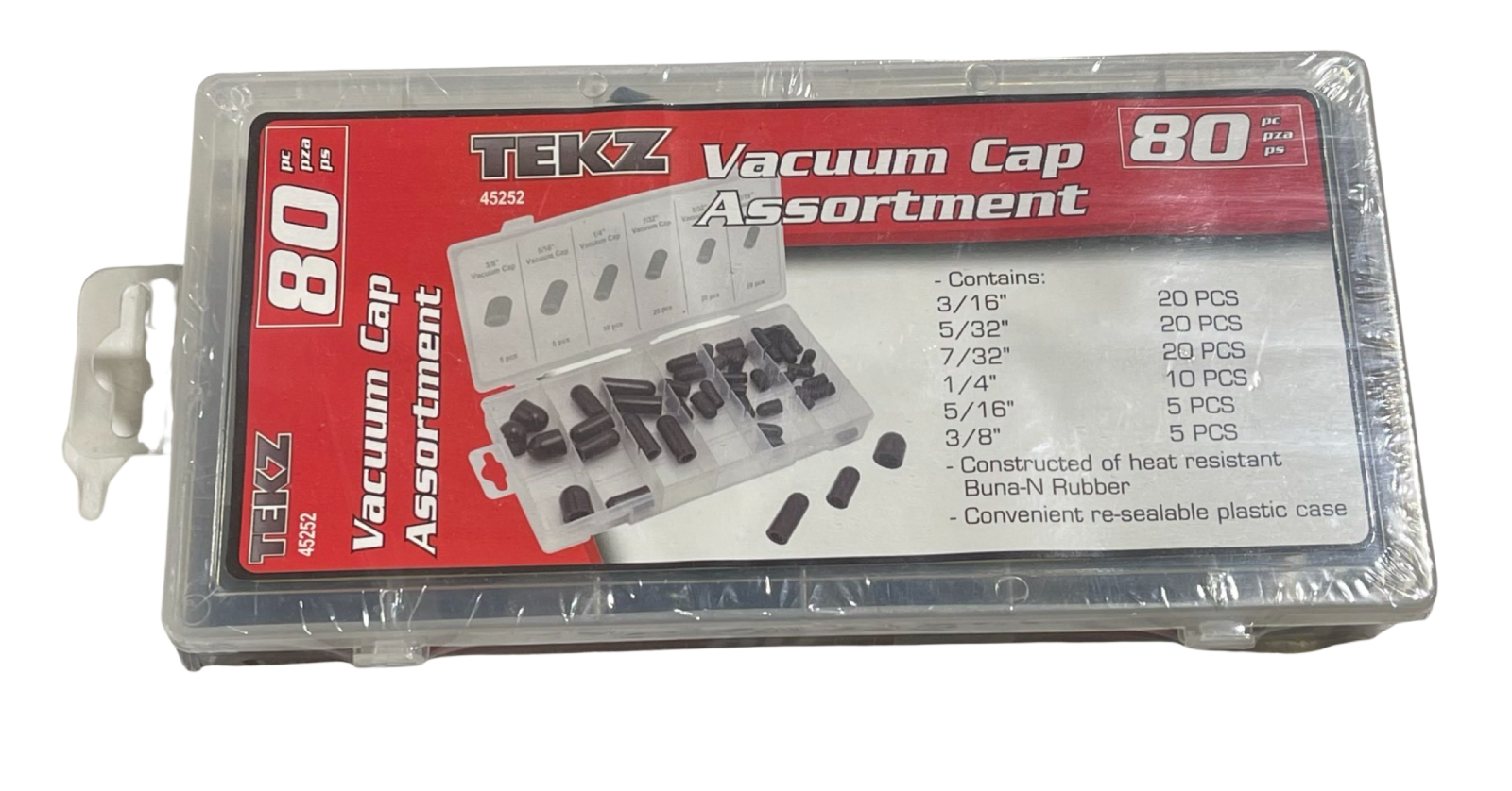 TEKZ 80 Piece Vacuum Cap Assortment 3/16" to 3/8" 45252 | eBay
