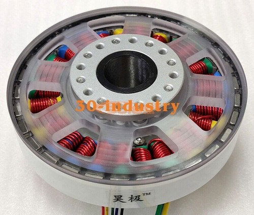 300W Disc Brushless Motor 27N30P Hollow Shaft (Φ21mm) Direct Drive ...