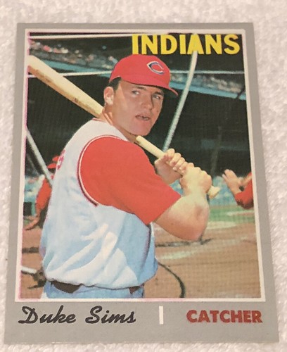 1970 Topps Duke Sims Cleveland Indians Catcher #275 | eBay